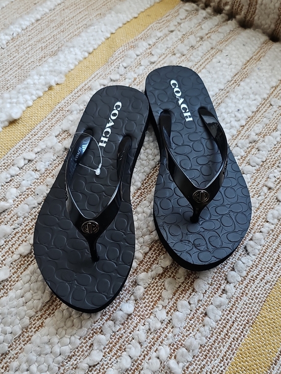 Coach | Shoes | Coach Abbigail Logoembossed Flip Flops | Poshmark